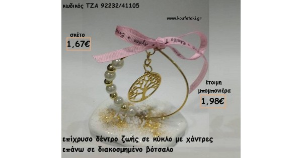 ΔΕΝΤΡΟ ΖΩΗΣ ΕΠΙΧΡΥΣΟ ΜΕΣΑ ΣΕ ΚΥΚΛΟ ΜΕ ΧΑΝΤΡΕΣ - ΠΕΡΛΕΣ ΣΕ ΒΟΤΣΑΛΟ ΓΙΑ ...